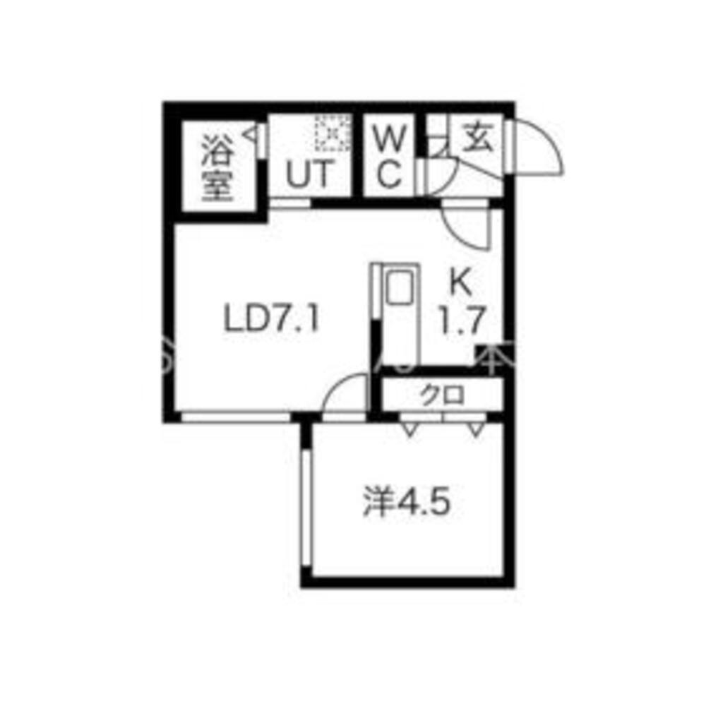 ラグジースペース自衛隊前 北海道札幌市南区澄川四条7丁目 (4.4万円／1LDK (LD7．1・K1．7・洋室4．5)／30.32㎡)｜賃貸物件(賃貸マンション・アパート・一戸建て)の住宅情報 ...