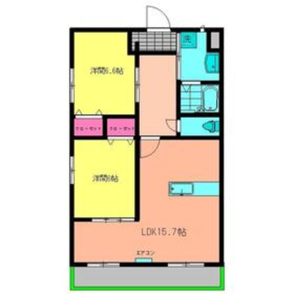 アンフォラII 静岡県湖西市鷲津 (7万円／2LDK (洋 6・6.6 LDK 15.7)／64.05㎡)｜賃貸物件(賃貸マンション・アパート・一戸建て)の住宅情報・お部屋探しならYahoo!不動産