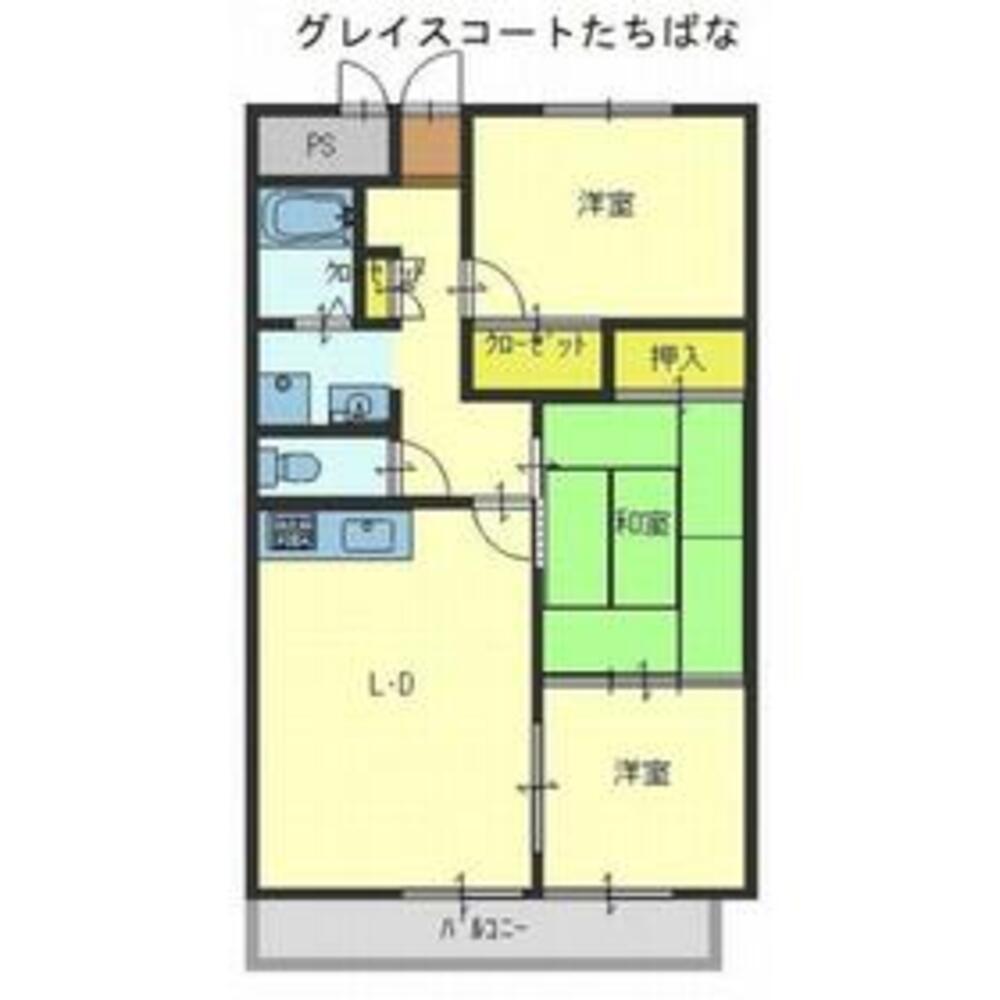 グレイスコートたちばな 大阪府貝塚市澤 (5.9万円／3LDK (LDK12．3 和6 洋5．5 洋5．4)／65.34㎡)｜賃貸物件(賃貸マンション・アパート・一戸建て)の住宅情報・お ...