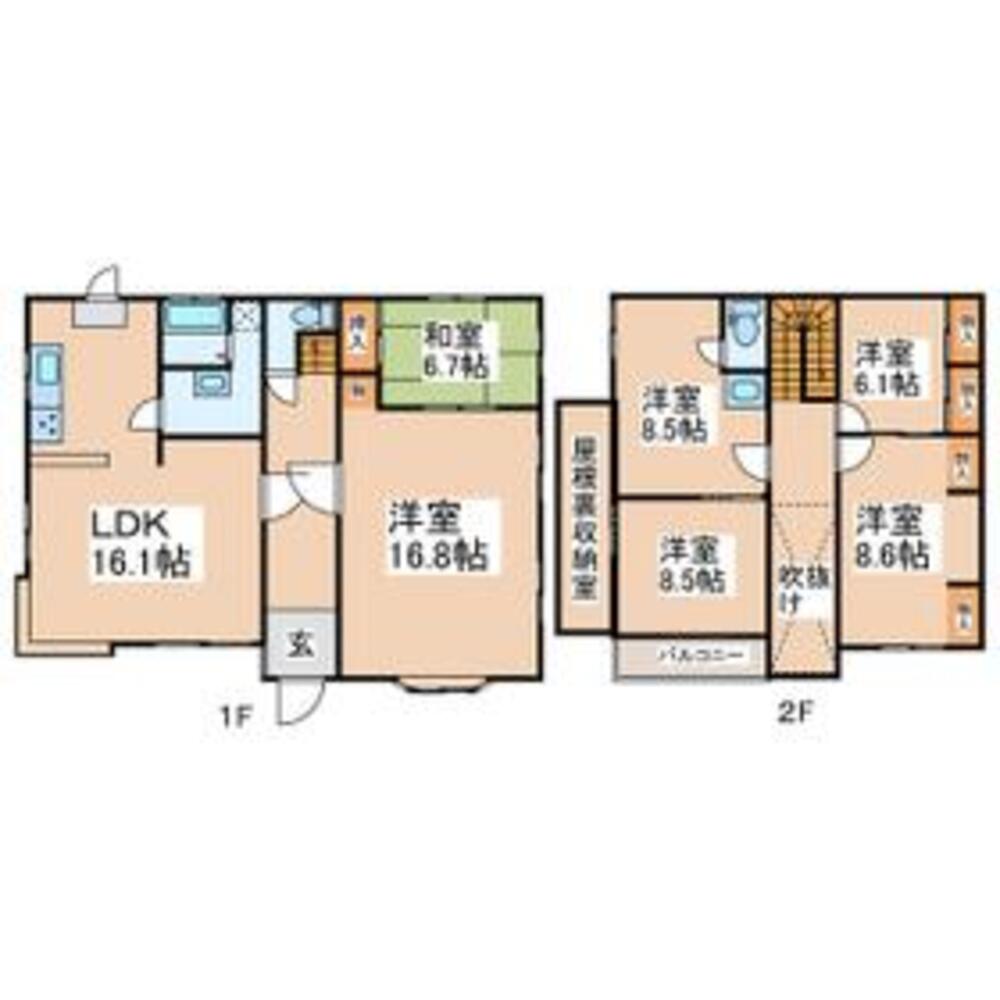 熊本県熊本市東区長嶺南3丁目 熊本県熊本市東区長嶺南3丁目 (13万円／6LDK (LDK16．1 洋16．8 和6．7 洋8．5 洋8．5 洋)／182㎡)｜賃貸物件(賃貸マンション ...