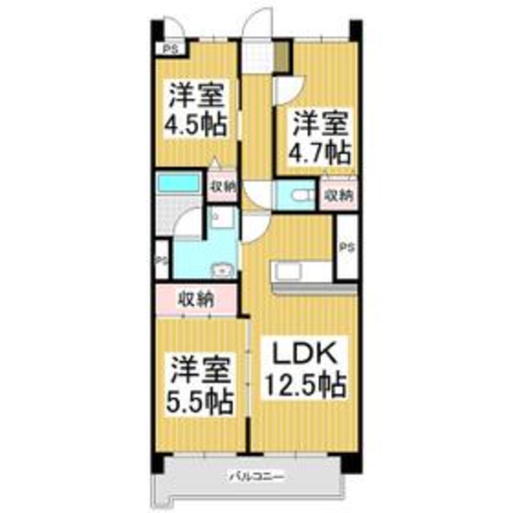 セントラル稲丘 長野県飯田市鼎名古熊 (8.8万円／3LDK (LDK12．5 洋5．5 洋4．2 洋4．7)／64.05㎡)｜賃貸物件(賃貸マンション・アパート・一戸建て)の住宅情報・お ...
