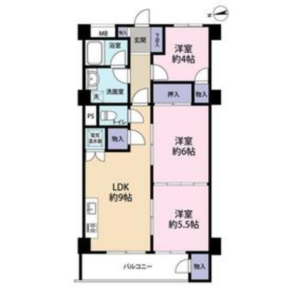 カマクラ大船コーポ 神奈川県鎌倉市岡本1丁目 (11.5万円／3LDK (洋 4・6・5.5 LDK 9)／59.41㎡)｜賃貸物件(賃貸マンション・アパート・一戸建て)の住宅情報・お部屋探し ...