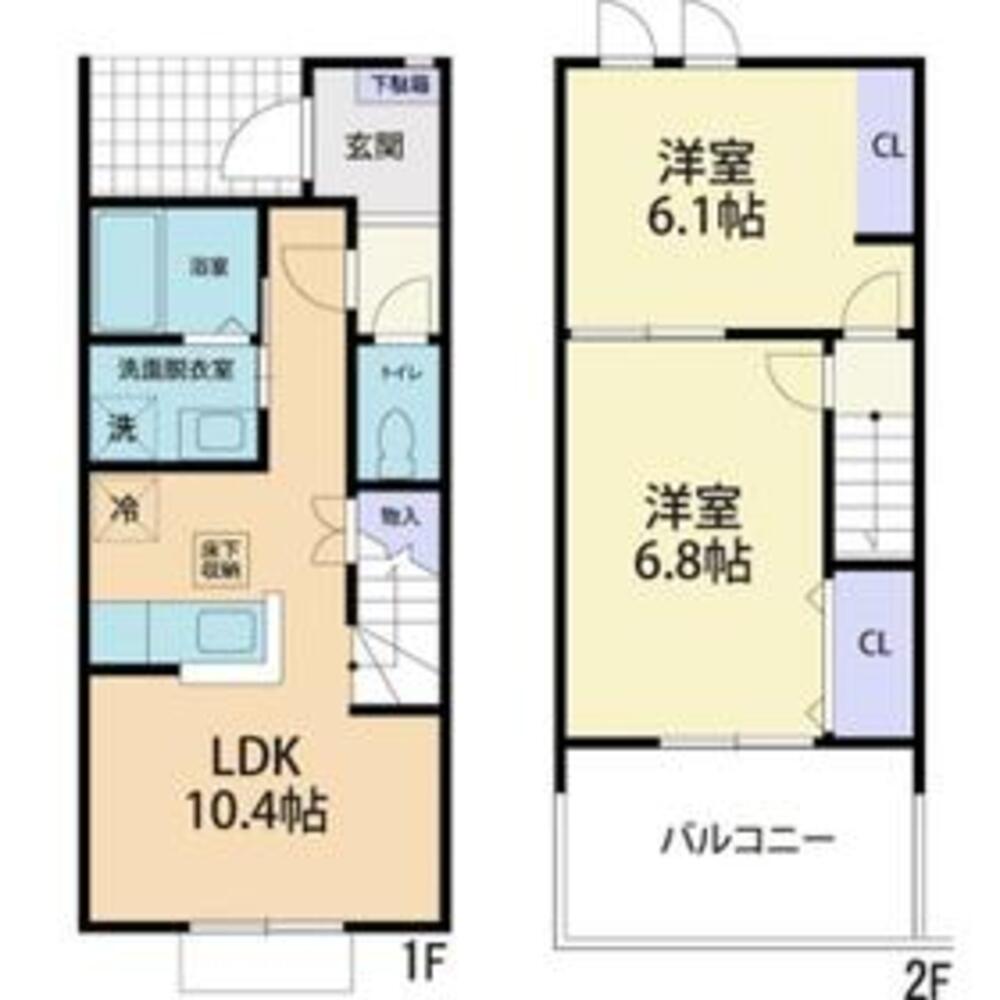 Flegra Fore(フレグラフォーレ) A 群馬県伊勢崎市香林町1丁目 (5.8万円／2LDK (洋室6．1畳/洋室6．8畳/LDK10．4畳)／54.83㎡)｜賃貸物件(賃貸マンション ...