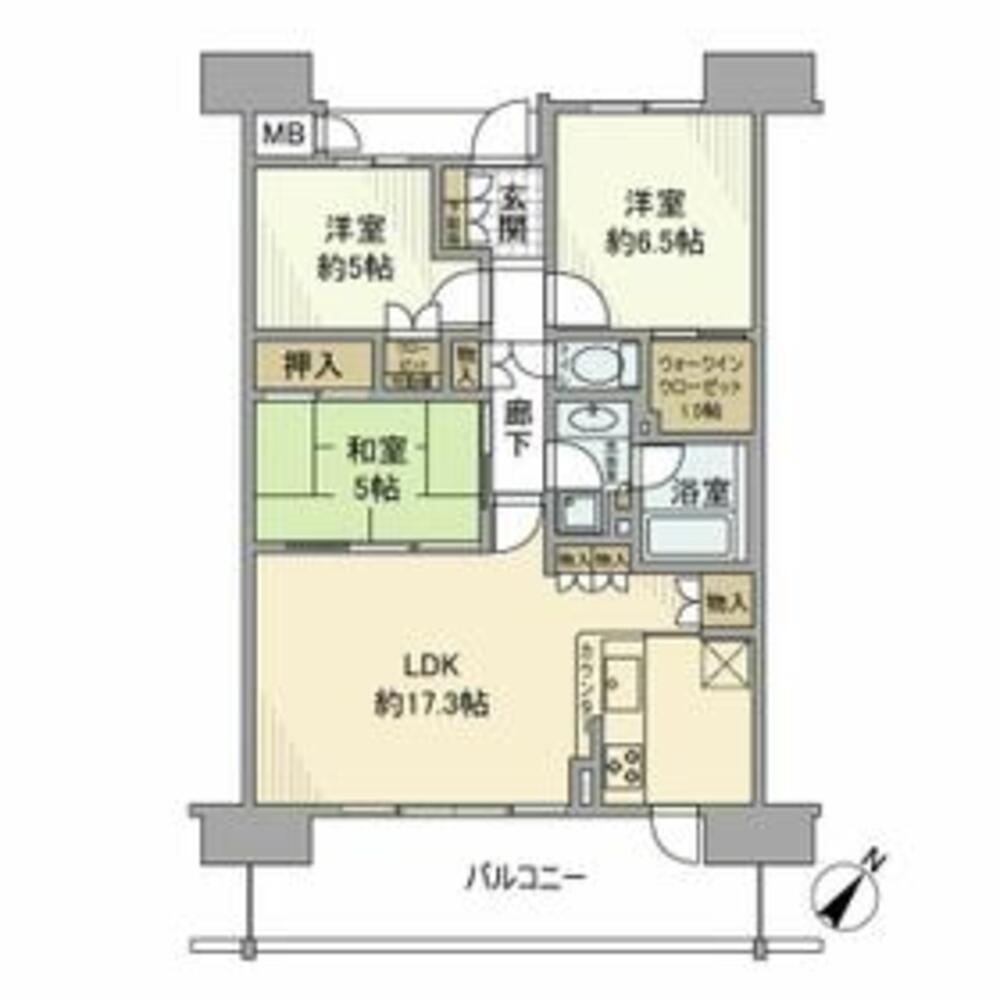 サングランデ千葉みなと 千葉県千葉市中央区千葉港 (17万円／3LDK (LDK17．3、洋5、洋6．5、和5)／76.28㎡)｜賃貸物件(賃貸マンション・アパート・一戸建て)の住宅情報・お ...