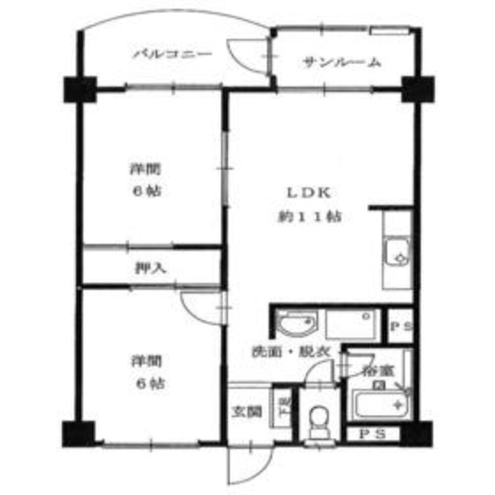 ドエル泉野 石川県金沢市泉野町2丁目 (4万円／2LDK (和 6 洋 6 LDK 11)／51.66㎡)｜賃貸物件(賃貸マンション・アパート・一戸建て)の住宅情報・お部屋探しならYahoo!不動産