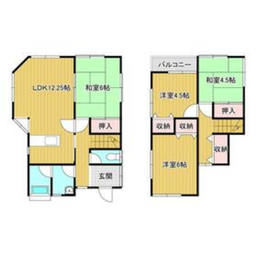 総武本線 八街駅 地上2階建て 築37年 千葉県八街市八街ほ (5.7万円／4LDK (和 6・4.5 洋 6・4.5 LDK 12.2)／81.15㎡)｜賃貸物件(賃貸マンション・アパート ...