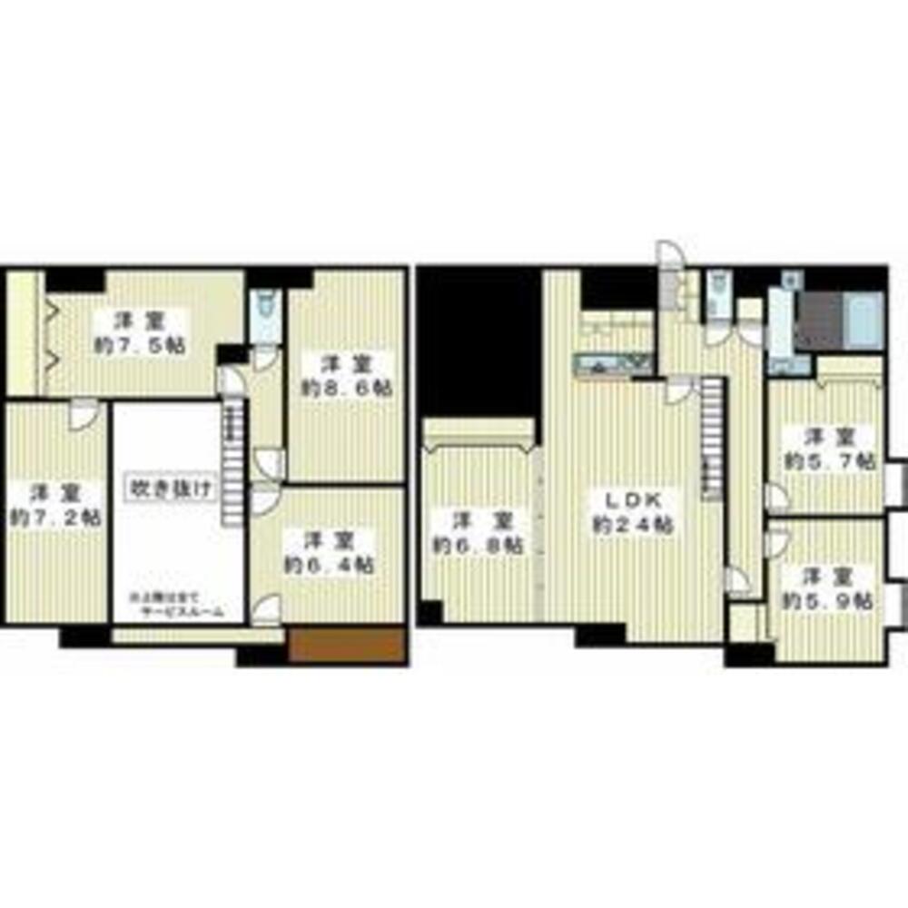 ヨシザワプラザビル 神奈川県川崎市多摩区登戸 (33万円／3SLDK (洋 6.8・5.9・5.7 LDK 24 S 8.6・7.5)／103㎡)｜賃貸物件(賃貸マンション・アパート・一戸建て ...