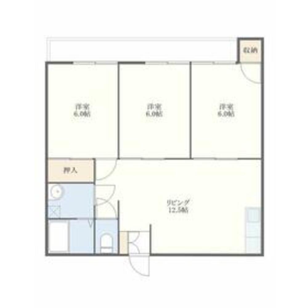 メナージュ・ユニ 長崎県佐世保市天神町 (6万円／3LDK (LDK12．5帖 洋室6．0帖 洋室6．0帖 洋室6．0帖)／59.62㎡)｜賃貸物件(賃貸マンション・アパート・一戸建て)の住宅 ...