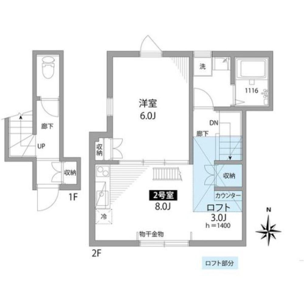 Ruelle Clair 2F 東京都杉並区永福4丁目 (12.8万円／1LDK (LDK12．6/洋6)／37.43㎡)｜賃貸物件(賃貸マンション・アパート・一戸建て)の住宅情報・お部屋探し ...