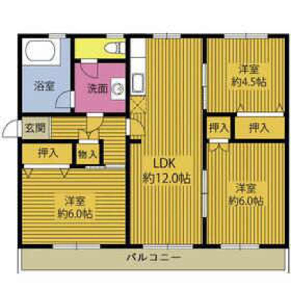 ハイツ松山 大分県大分市萩原1丁目 (4.7万円／3LDK (4．5/6/6/12K)／64.8㎡)｜賃貸物件(賃貸マンション・アパート・一戸建て)の住宅情報・お部屋探しならYahoo!不動産