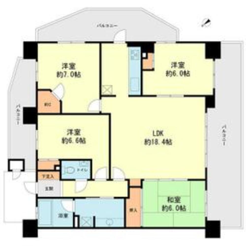 アルフィーネステーションプラザ春日407号 福岡県春日市下白水南7丁目 (12万円／4LDK (LDK18．4 洋6 洋6．6 洋7 和6)／89.6㎡)｜賃貸物件(賃貸マンション・アパート ...