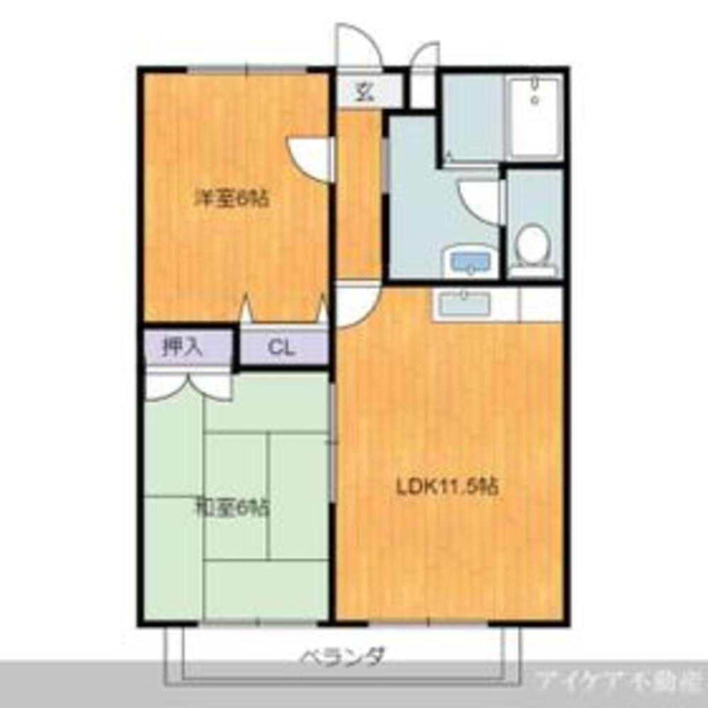 ヴィラスズエ 徳島県徳島市国府町矢野 (4万円／2LDK (洋 6・6 LDK 11.5)／51.66㎡)｜賃貸物件(賃貸マンション・アパート・一戸建て)の住宅情報・お部屋探しならYahoo!不動産