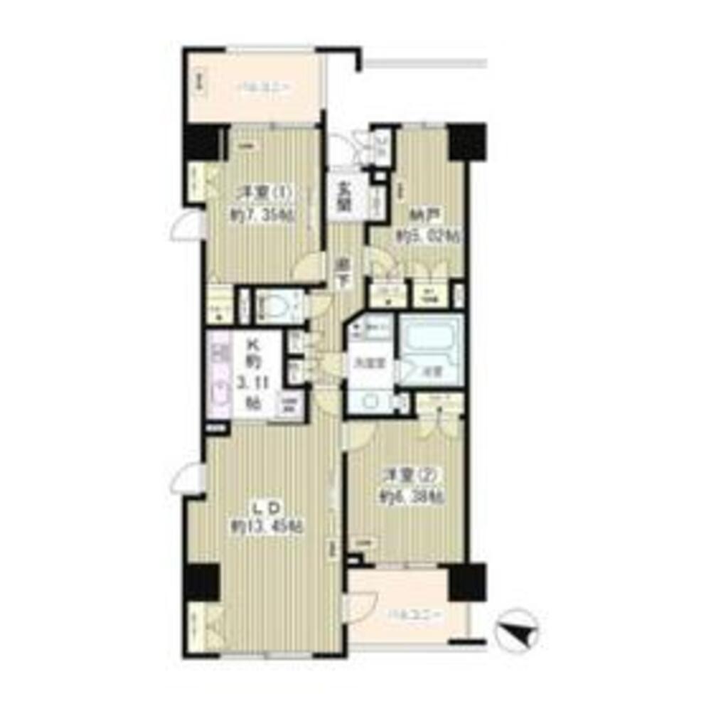 マーシュフィールド四番町 東京都千代田区四番町 (39万円／3LDK (LD13．4K3．1)／76.12㎡)｜賃貸物件(賃貸マンション・アパート・一戸建て)の住宅情報・お部屋探しなら ...