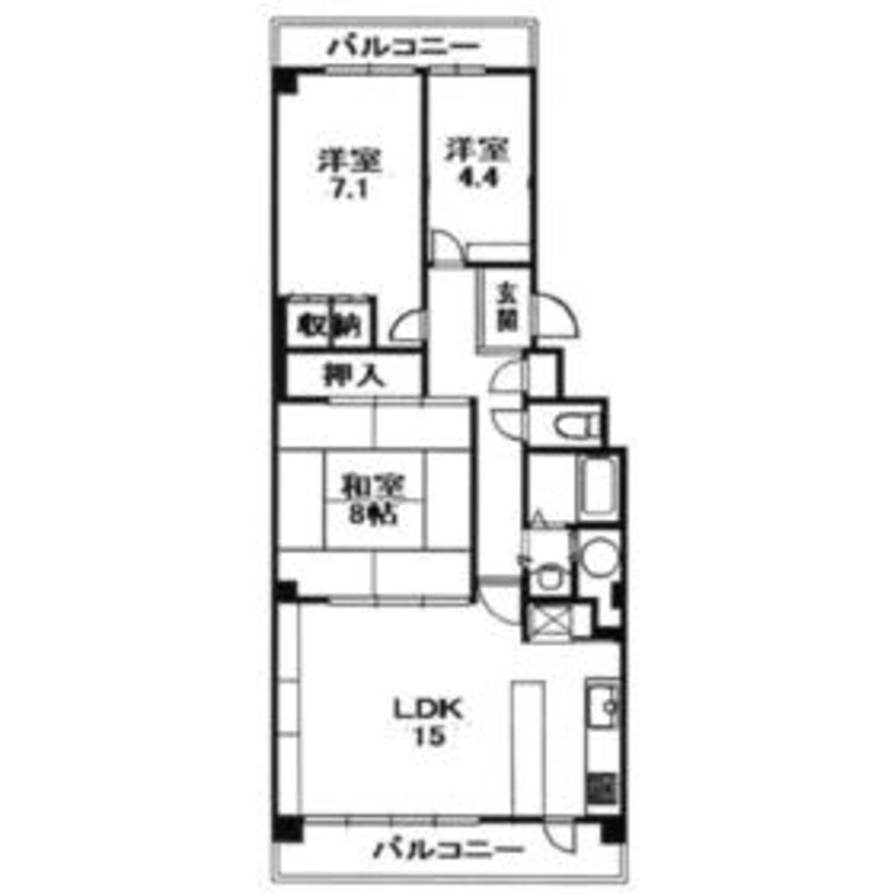 南ひばりが丘コーポラス 兵庫県宝塚市口谷東1丁目 (7万円／3LDK／82.67㎡)｜賃貸物件(賃貸マンション・アパート・一戸建て)の住宅情報・お部屋探しならYahoo!不動産