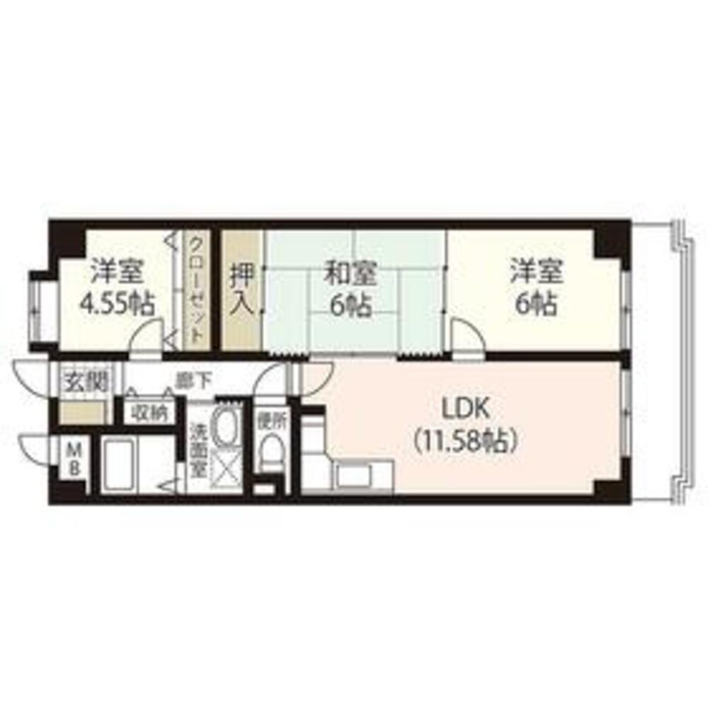 ユアコート西原関本 広島県広島市安佐南区西原8丁目 (8.6万円／3LDK／63.77㎡)｜賃貸物件(賃貸マンション・アパート・一戸建て)の住宅情報・お部屋探しならYahoo!不動産