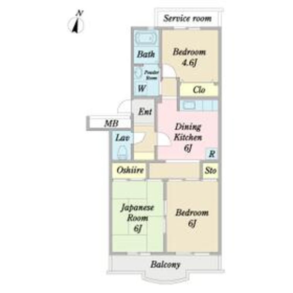 コートシャルマン 東京都江戸川区鹿骨1丁目 (9.6万円／3DK (DK6 洋室6 和室6 洋室4．6)／55.19㎡)｜賃貸物件(賃貸マンション・アパート・一戸建て)の住宅情報・お部屋探し ...