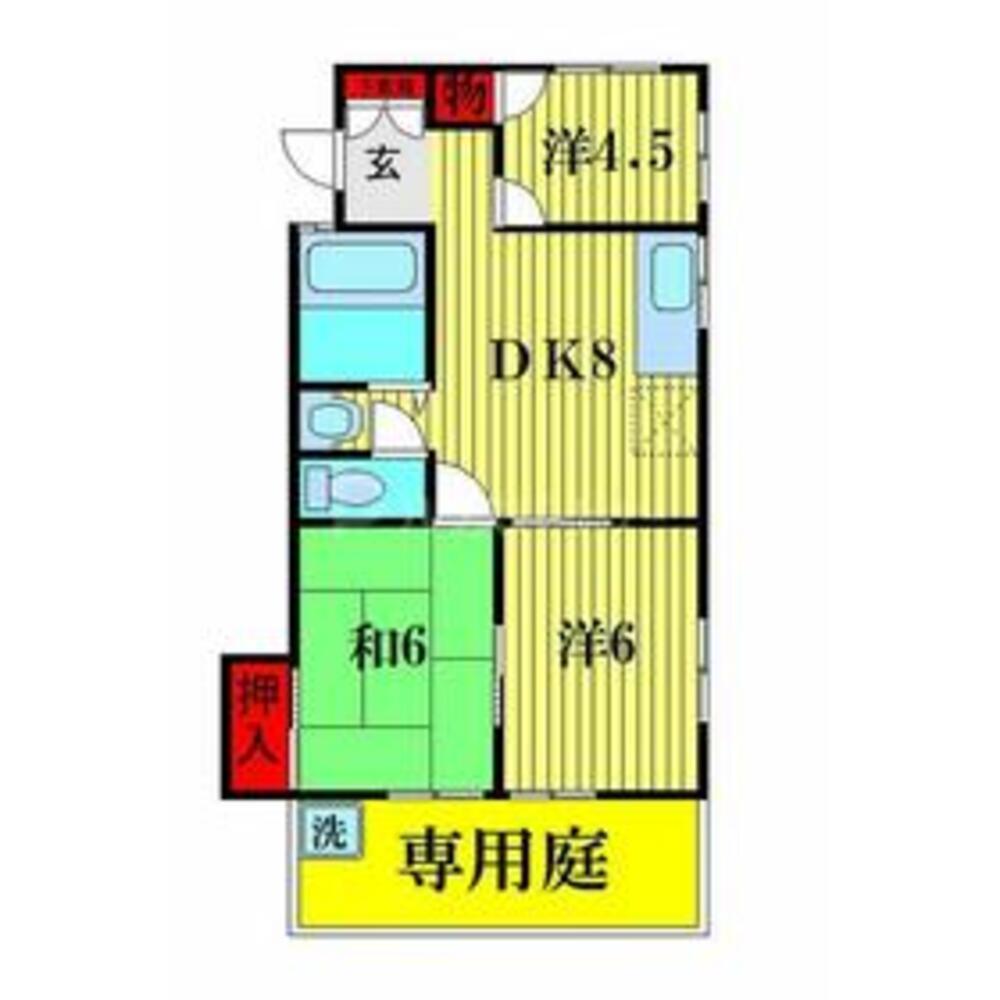 翠ハイツ 埼玉県さいたま市見沼区大字小深作 (5.2万円／3DK (洋室4．5帖 DK8．0帖 和室6．0帖 洋室6．0帖)／53.45㎡)｜賃貸物件(賃貸マンション・アパート・一戸建て)の ...