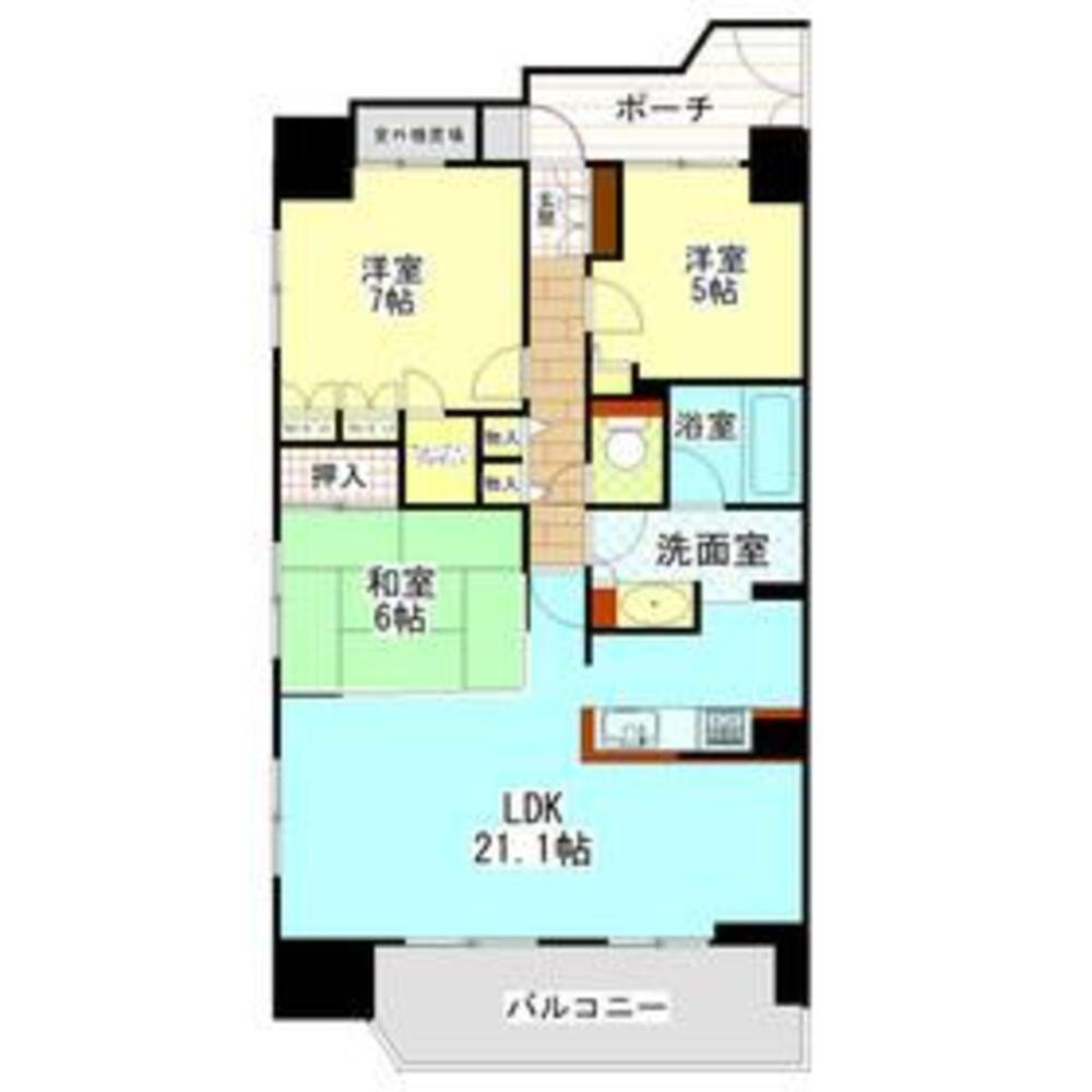 ヒューニティ高崎 群馬県高崎市連雀町 (17.5万円／3LDK (和 6 洋 5・7 LDK 21.1)／86.03㎡)｜賃貸物件(賃貸マンション・アパート・一戸建て)の住宅情報・お部屋探し ...
