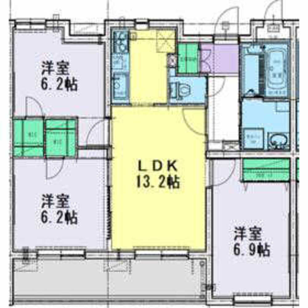 リベラエレンシア 静岡県三島市川原ケ谷 (10.3万円／3LDK (洋 6.9・6.2・6.2 LDK 13.2)／77.33㎡)｜賃貸物件(賃貸マンション・アパート・一戸建て)の住宅情報・お ...
