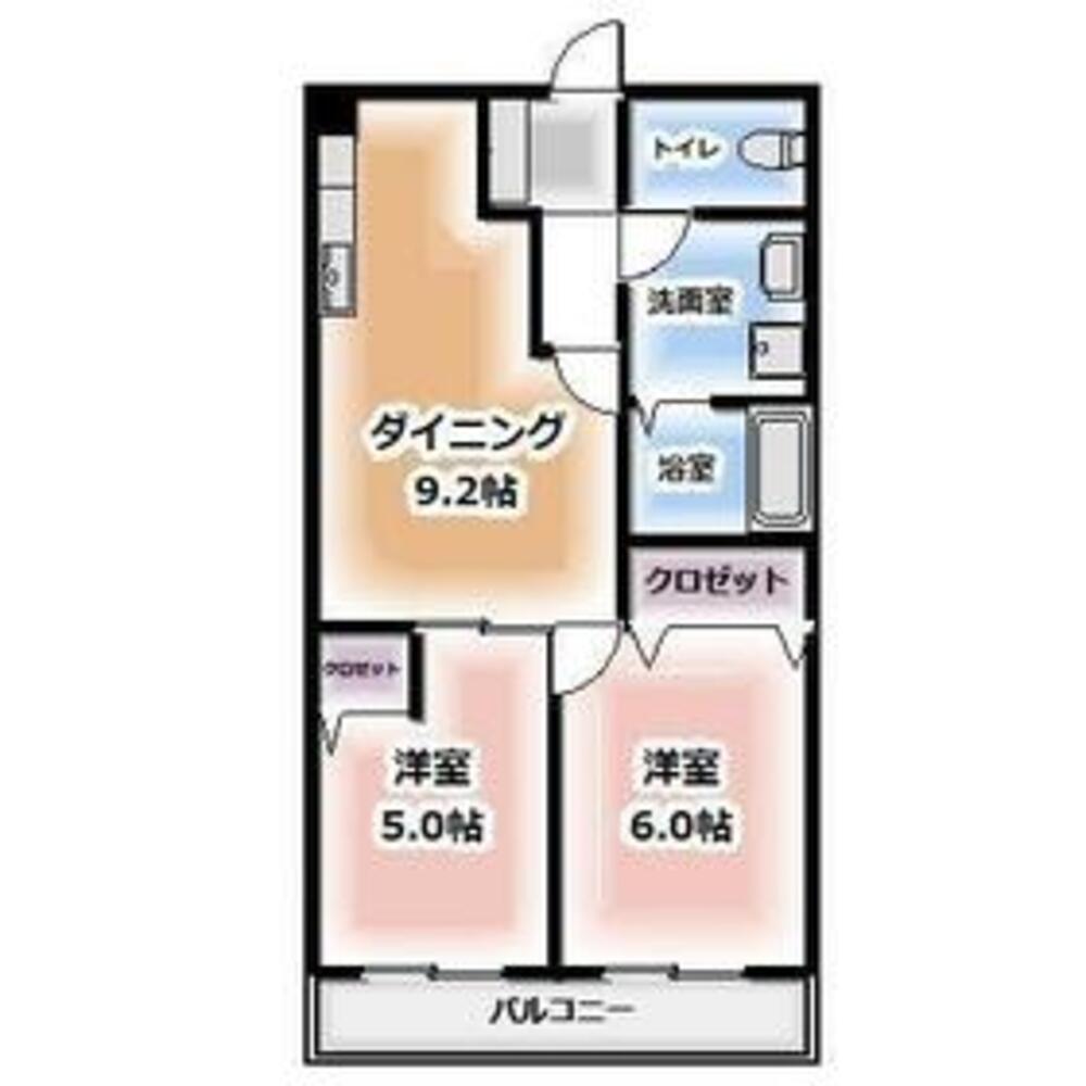 TSグランデ清武 宮崎県宮崎市清武町正手3丁目 (5.8万円／2LDK (LDK9．1 洋6 洋5)／46.7㎡)｜賃貸物件(賃貸マンション・アパート・一戸建て)の住宅情報・お部屋探しなら ...