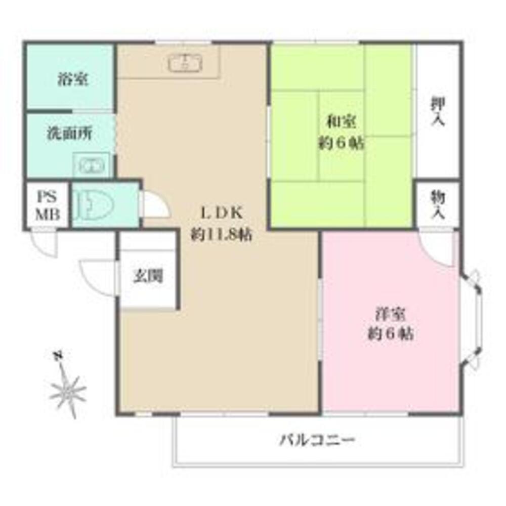 コーポラスベル 兵庫県西宮市染殿町 (8万円／2LDK (LDK11．8 和室6 洋室6)／55.18㎡)｜賃貸物件(賃貸マンション・アパート・一戸建て)の住宅情報・お部屋探しならYahoo!不動産