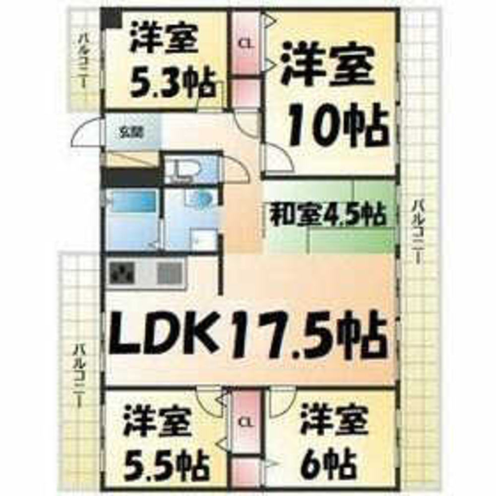 茶屋ヶ坂公園ハイツA棟 愛知県名古屋市千種区揚羽町1丁目 (12.9万円／5LDK (和室4．5畳/洋室5．5畳/洋室5．5畳/洋室6畳/洋室10)／96.7㎡)｜賃貸物件(賃貸マンション ...