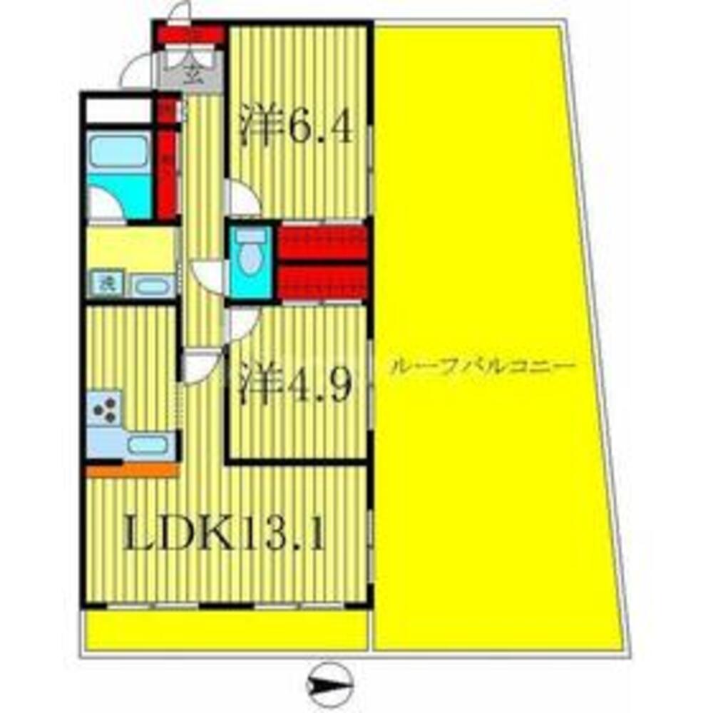 フォーレスト北綾瀬II 東京都足立区谷中2丁目 (13.4万円／2LDK (洋室6．4帖 洋室4．9帖 LDK13．0帖)／60.03㎡)｜賃貸物件(賃貸マンション・アパート・一戸建て)の住宅 ...