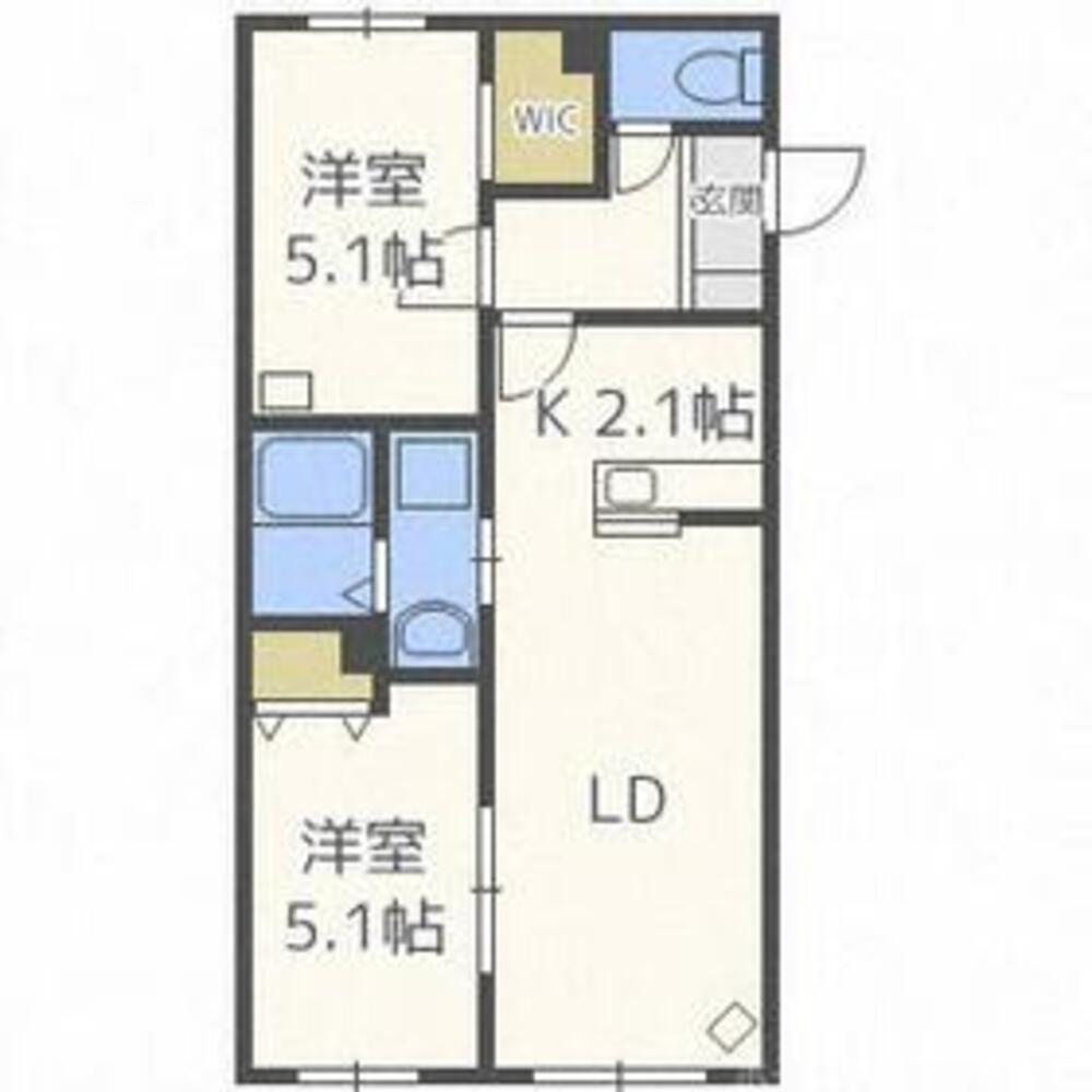 札幌市営地下鉄東豊線 美園駅 地上4階建て 築11年 北海道札幌市豊平区美園六条5丁目 (7.1万円／2LDK (LDK12．1・洋室5．6・洋室5．1)／50.44㎡)｜賃貸物件(賃貸 ...