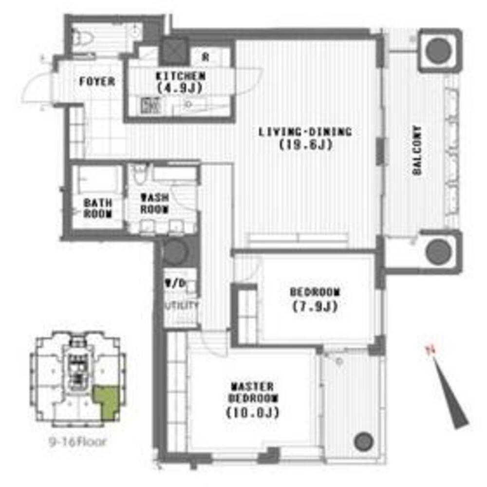 六本木ヒルズレジデンスC 東京都港区六本木6丁目 (106万円／2LDK (洋 10・7.9 LDK 24.5)／107.13㎡)｜賃貸物件(賃貸マンション・アパート・一戸建て)の住宅情報・お ...
