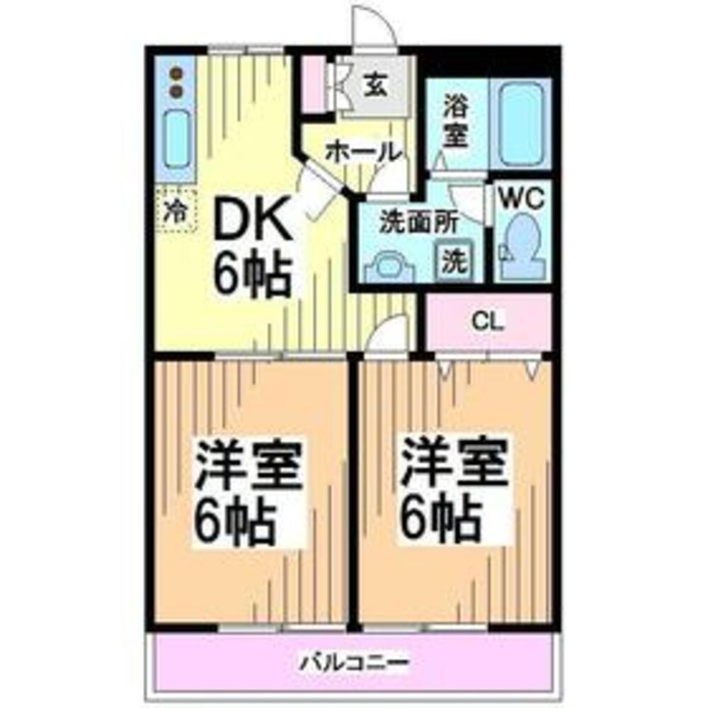 東京メトロ丸ノ内方南支線 方南町駅 地上3階建て 築31年 東京都中野区南台5丁目 (11.7万円／2DK (洋室6畳/洋室6畳/DK6畳)／40.6㎡)｜賃貸物件(賃貸マンション・アパート ...